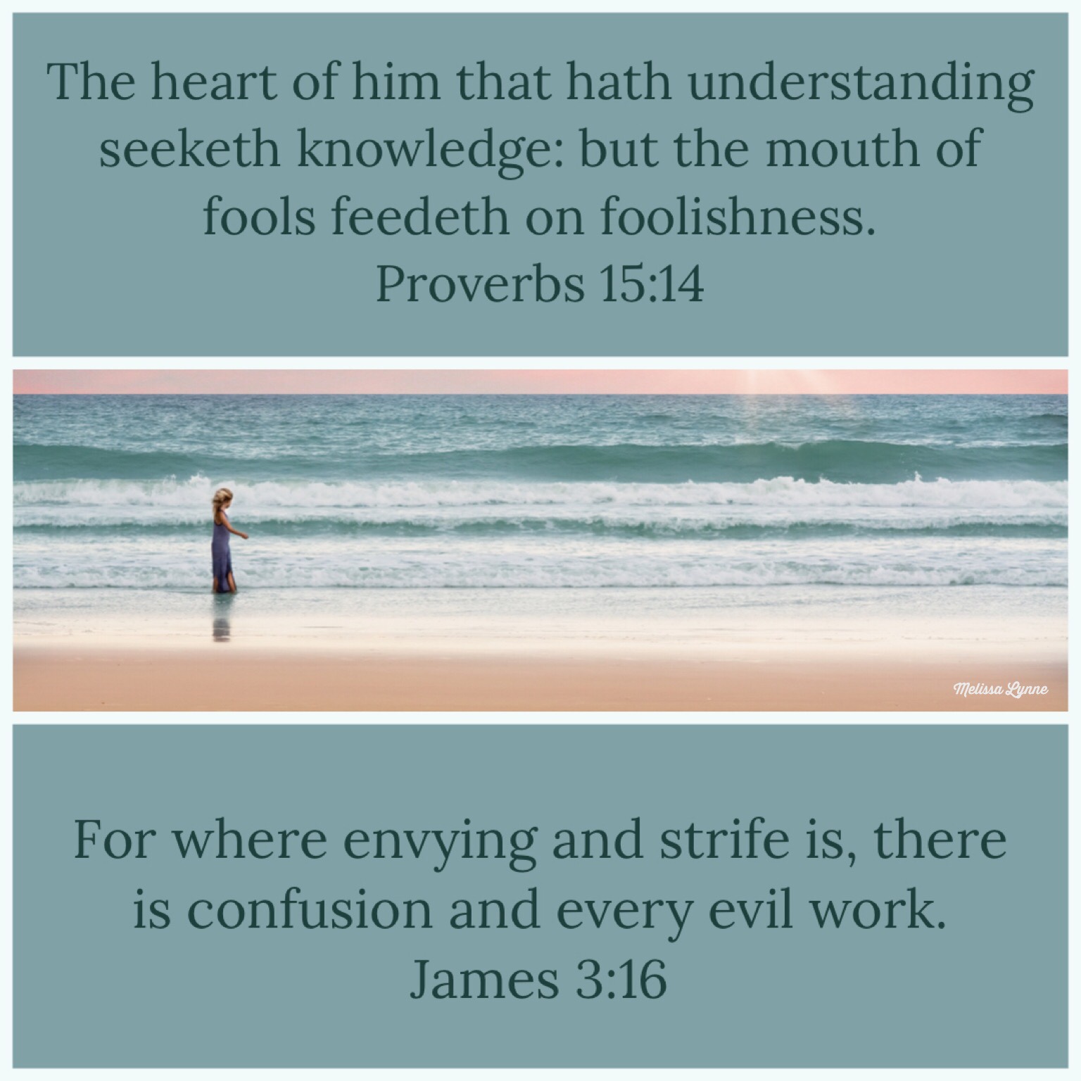 Saul’s Jealousy…and Our Own – If anyone knows Melissa…