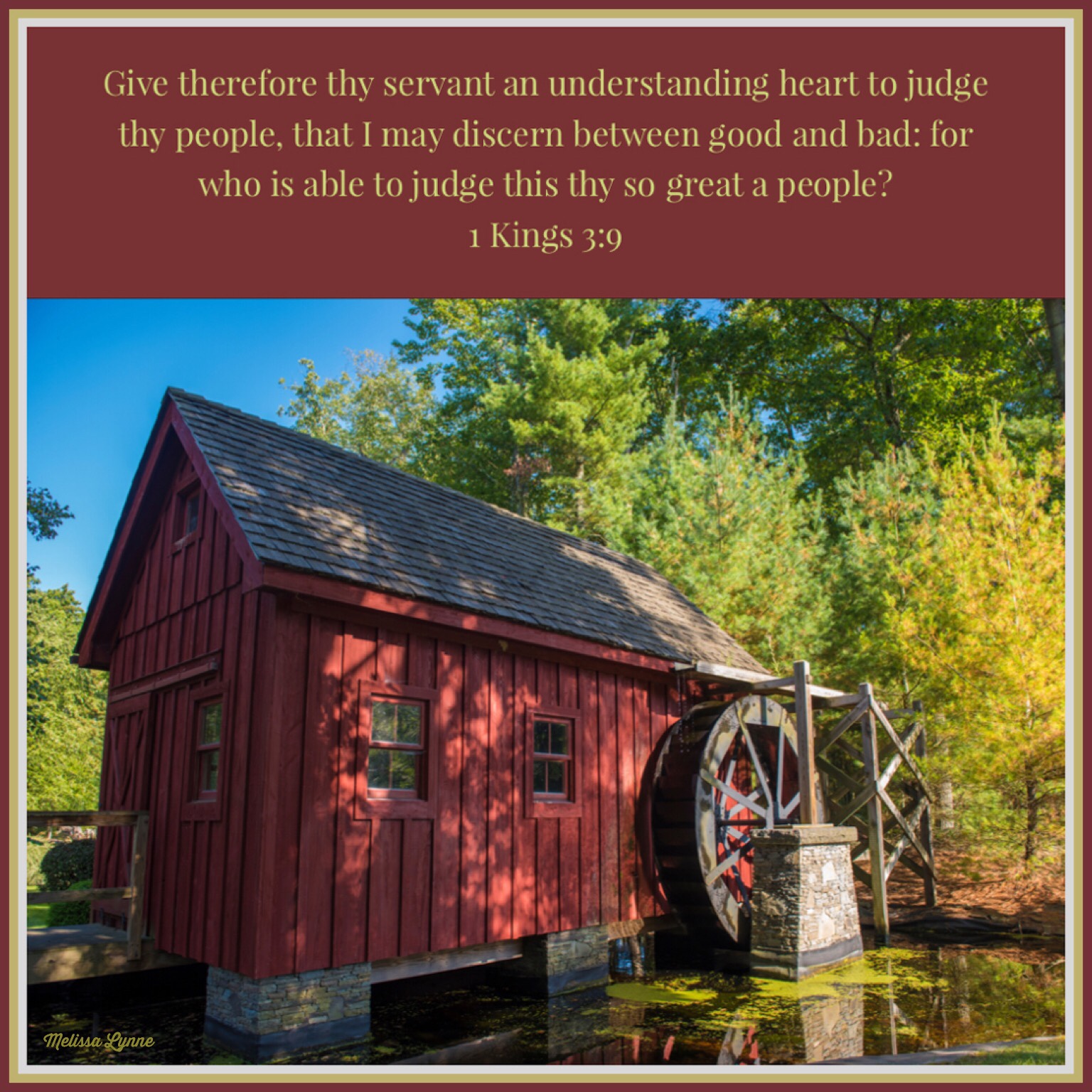 An Understanding Heart to Judge Thy People – If anyone knows Melissa…